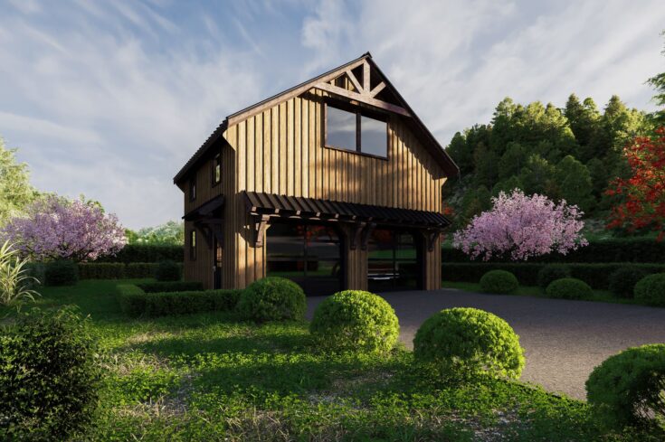 Amish-Built Timber Frame Garages For Sale | «Storage Sheds And Garages»