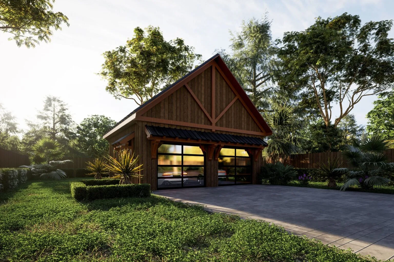 Amish-Built Timber Frame Garages For Sale | «Storage Sheds And Garages»